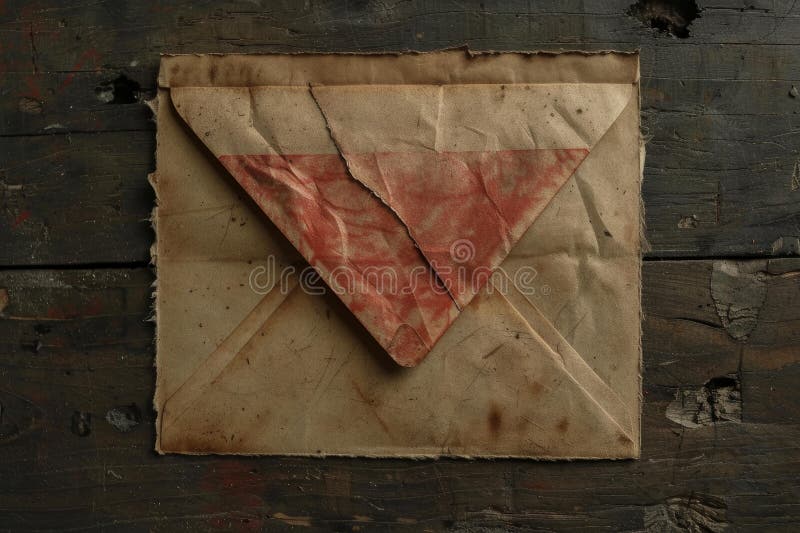 Vintage Envelope on Rustic Wooden Background Stock Image - Image of ...