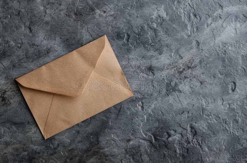 Vintage Envelope on a Textured Concrete Background Stock Illustration ...