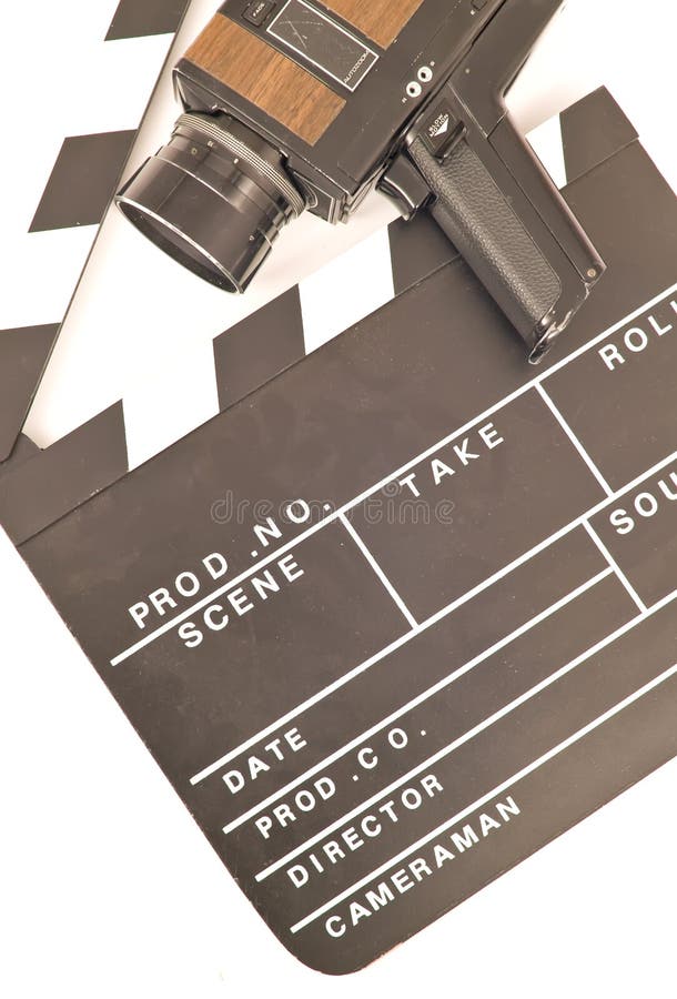 Vintage Equipment for Video Recording. Stock Image - Image of director ...