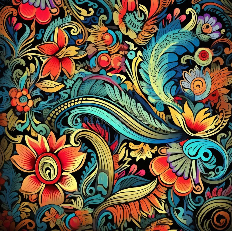 Vintage Ethnic Bright Seamless Pattern, Stock Image - Image of texture ...