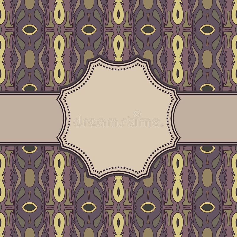 Vintage Ethnic Frame with Text Place Stock Vector - Illustration of ...