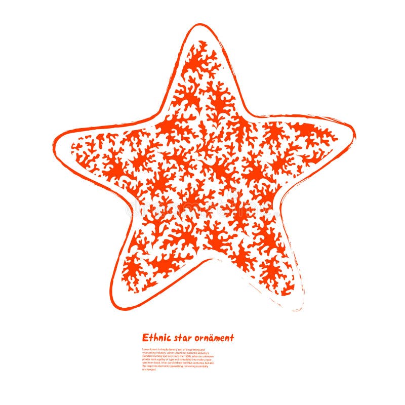 Vintage Ethnic Star Illustration Stock Vector - Illustration of graphic ...