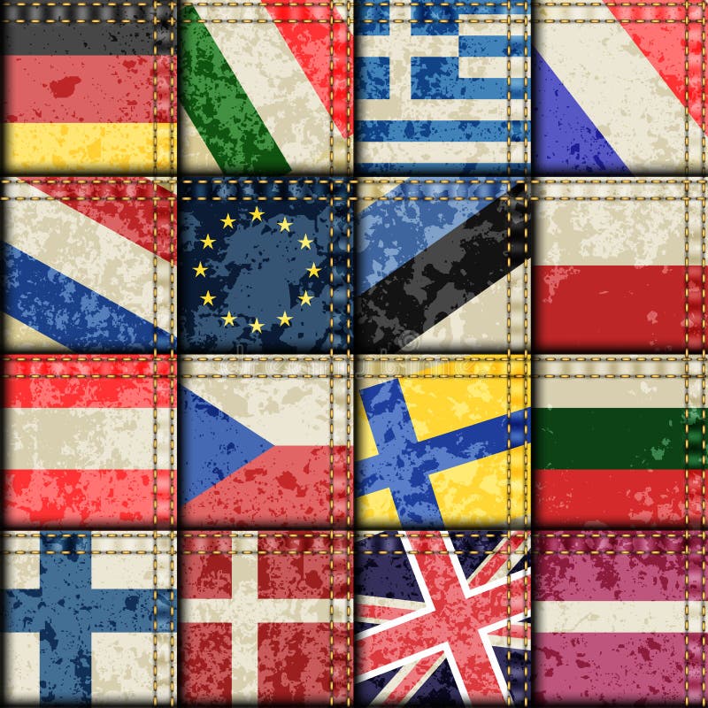 Collage Europe Flags Stock Illustrations – 65 Collage Europe Flags ...