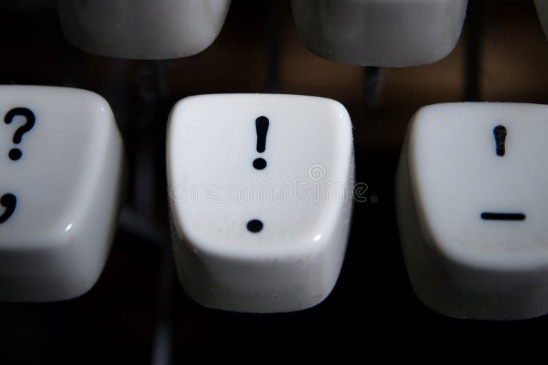 Vintage Exclamation Mark Key Highlighted Stock Photo - Image of dirty ...