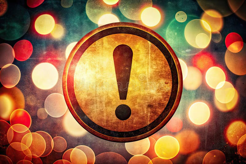 Vintage Exclamation Point Circle a Timeless Graphic Design Element for ...