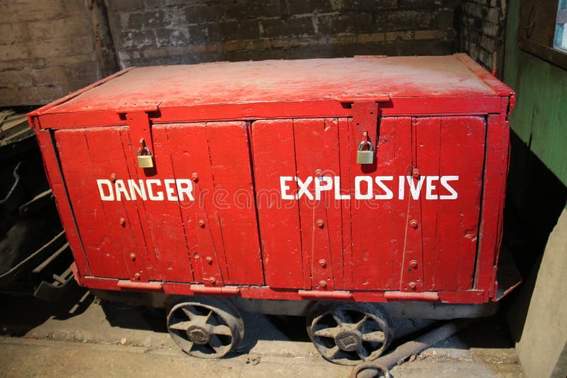 Vintage Explosives Transport Wagon. Stock Image - Image of strong ...