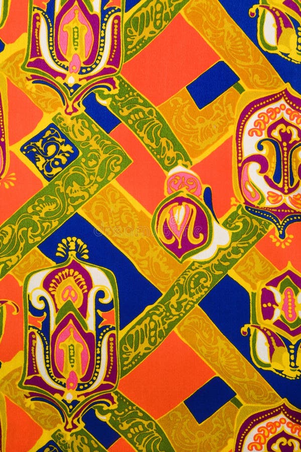 Vintage Gypsy Pattern Design Fabric Stock Image - Image of background ...