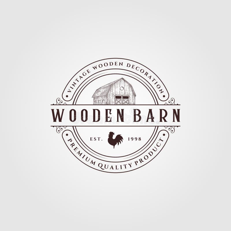 Farmhouse Logo Template. Colorful Emblem with Field, Trees and House ...