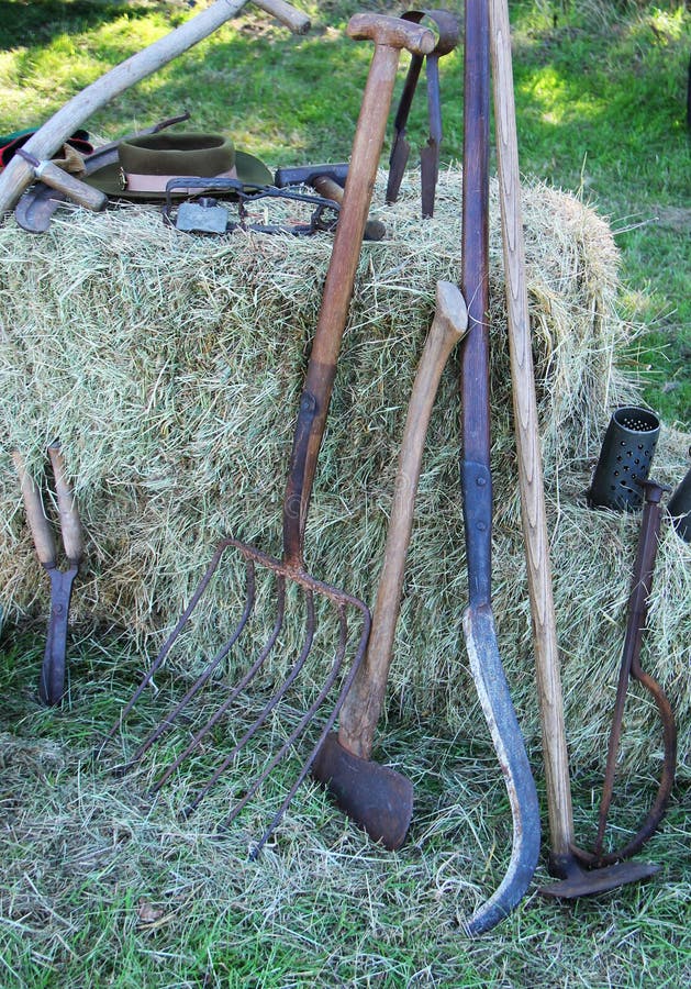 Vintage Farming Tools. stock image. Image of people - 304768181