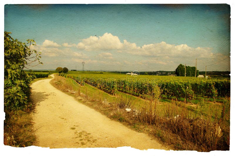 Vintage field stock image. Image of antique, empty, painterly - 7519221