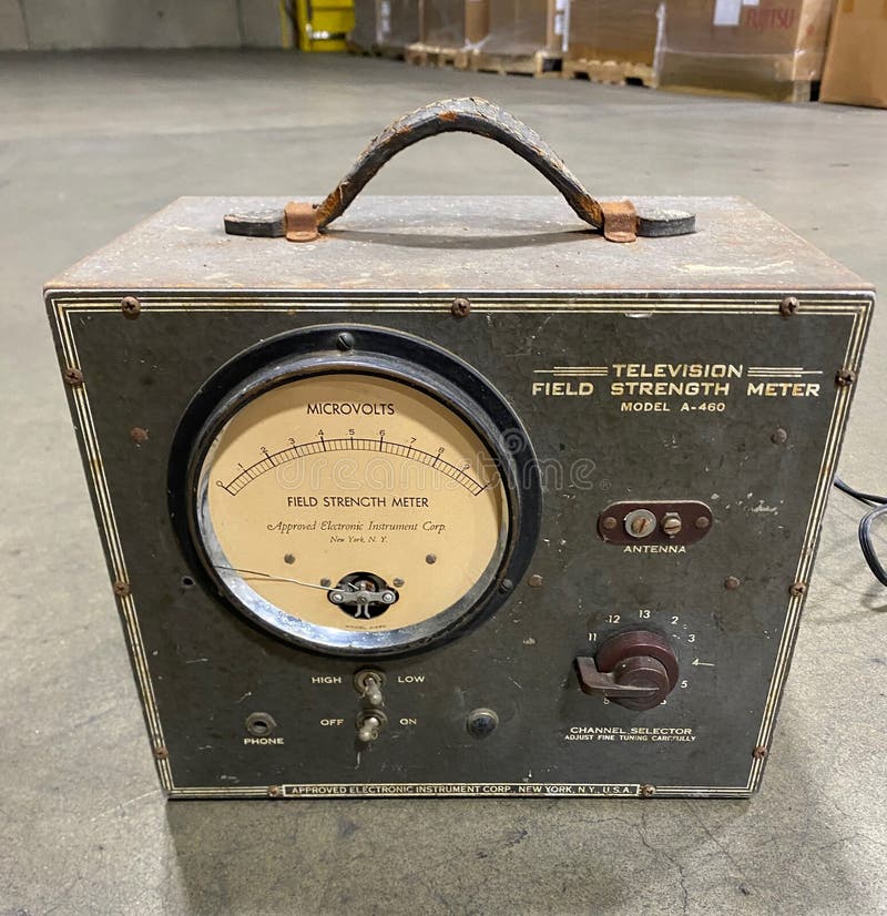 Vintage Field Strength Meter Editorial Stock Photo - Image of approved ...