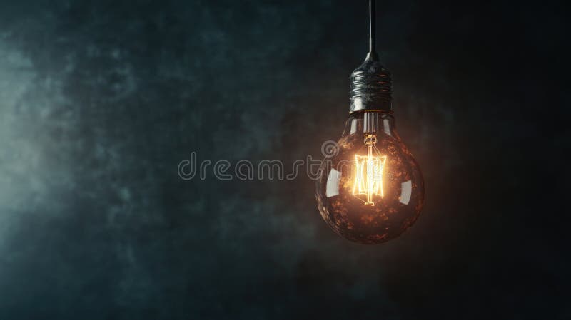 Vintage Filament Lightbulb stock photo. Image of edison - 387905480