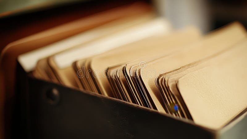 Vintage File Folder with Labels and Organized Document Storage Stock ...