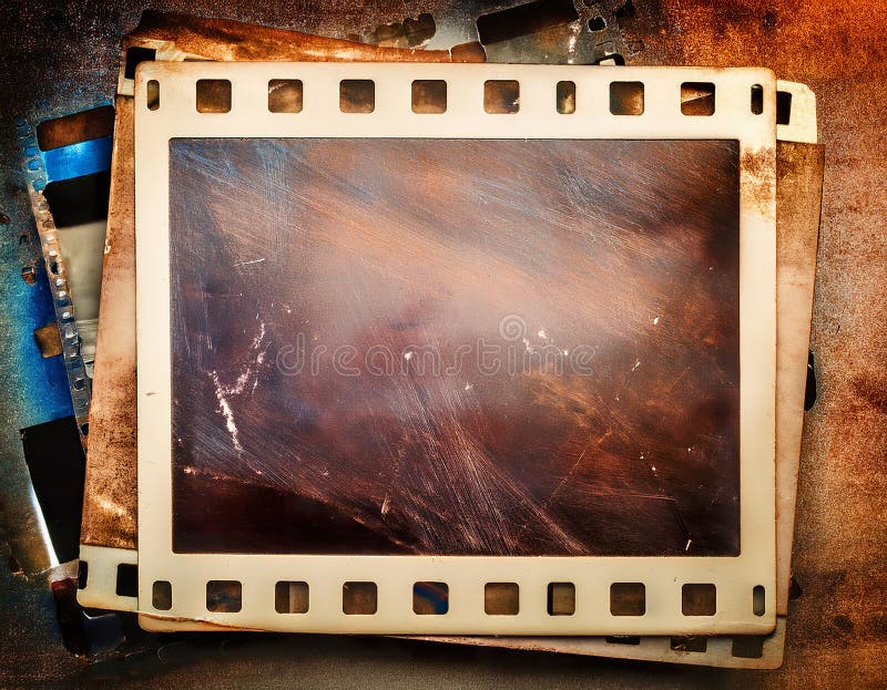 Vintage Film Backgrounds Featuring Textured Strips and Blank Frames for ...