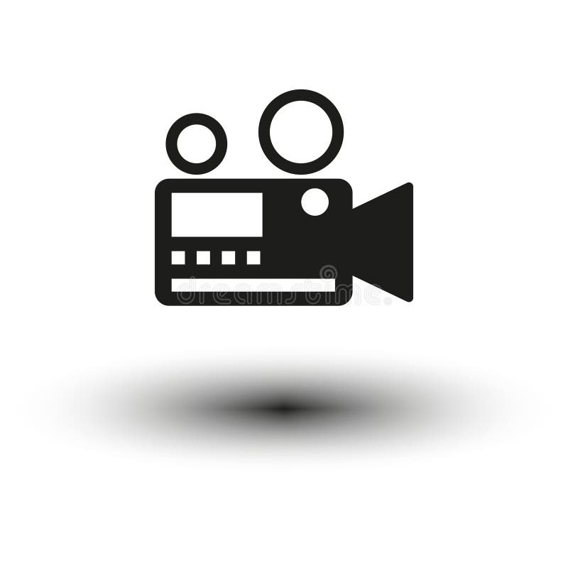 Vintage Film Camera Icon. Vector Cinematography Symbol Stock Vector ...