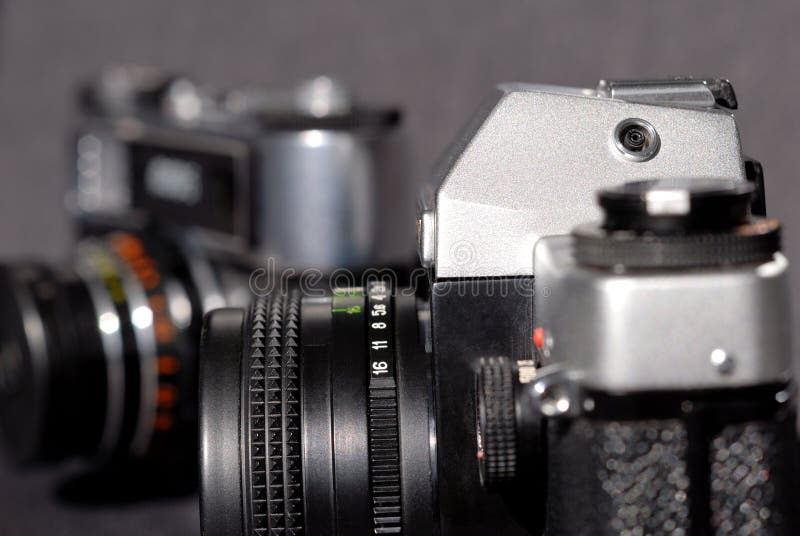 Vintage Film Camera. Shallow Depth of Field Stock Photo - Image of ...