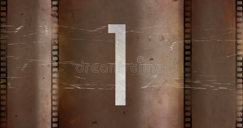 Vintage Film Countdown Image 4k Stock Illustration - Illustration of ...
