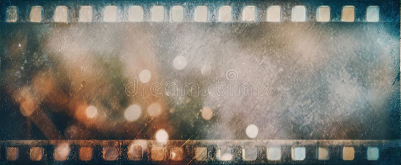 The Vintage Film Frame with Blurred Bokeh Lights and Nostalgic Textures ...