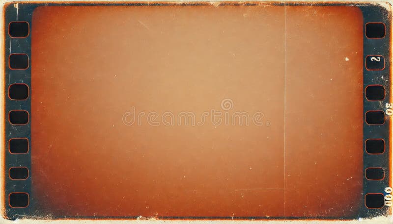 Vintage Film Frame with Grunge Texture for Creative Design Stock ...