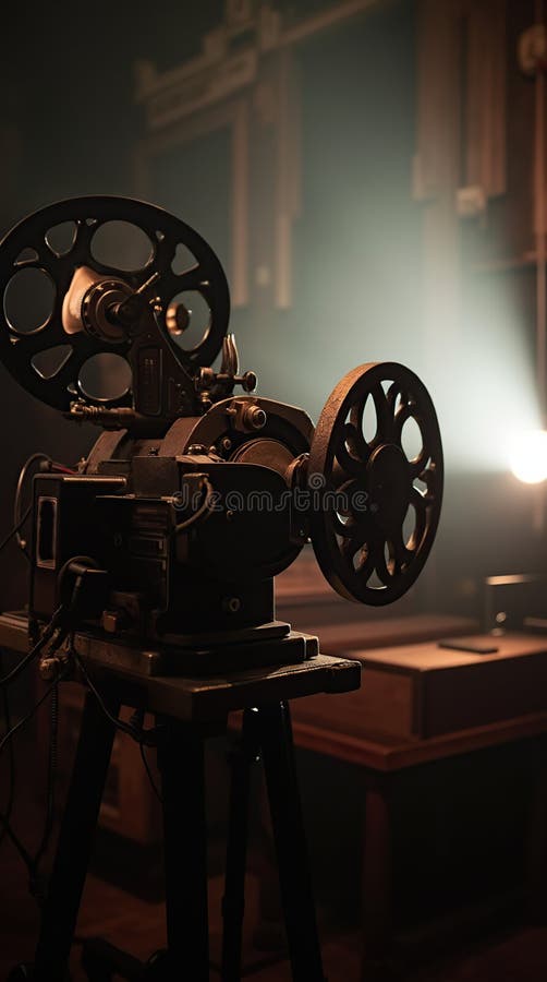 Old Film Projector Dramatic Lighting Stock Illustrations – 15 Old Film ...
