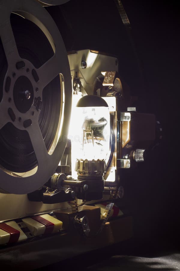 Vintage film projector stock photo. Image of lens, hollywood - 84935670