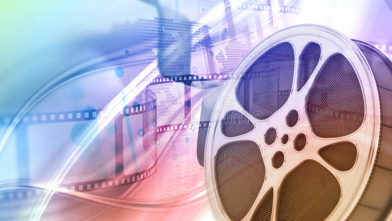 Vintage Film Reel Background. 3D Illustration Stock Illustration ...