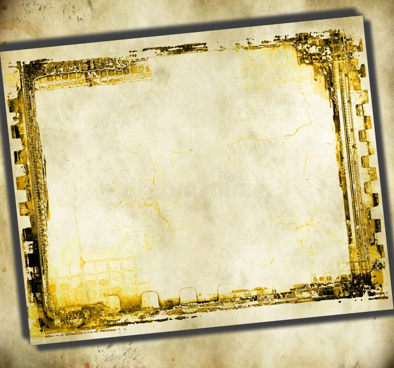 Vintage film strip frame. stock photo. Image of scratch - 63631278