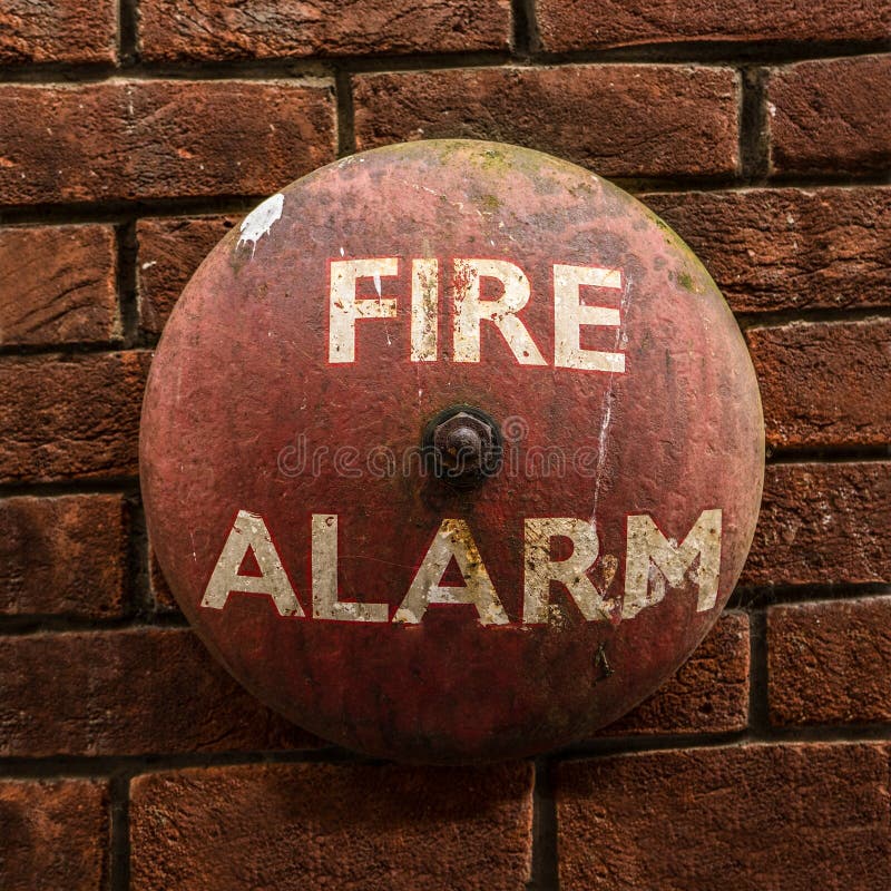 Vintage Fire Alarm Bell stock image. Image of industrial - 73012267