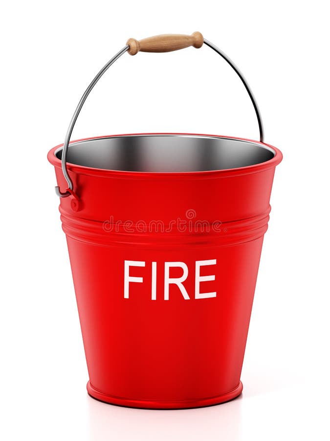 Put Out the Fire with a Bucket of Water. Forest Fires in Summer Stock ...