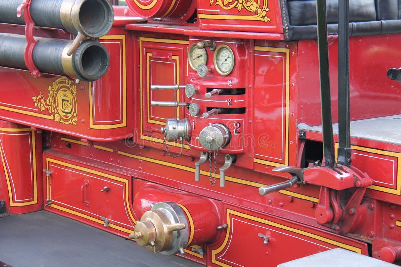 Vintage Fire Engine Tender, Stock Photo - Image of emergency, bumper ...