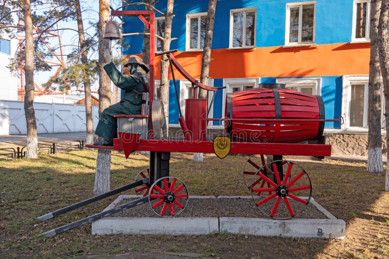 Vintage Fire System Mockup. Russia Stock Photo - Image of vehicles ...