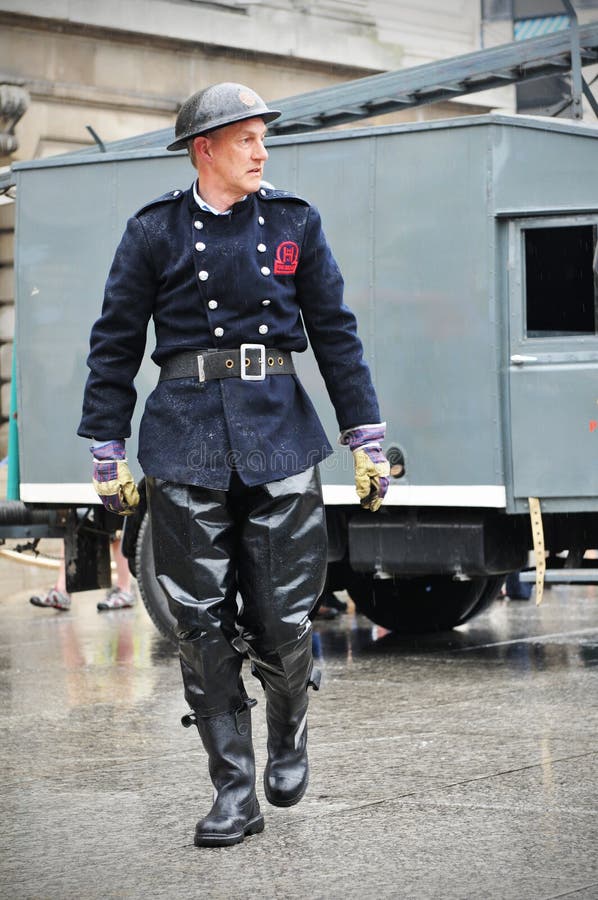Vintage fireman portrait editorial stock image. Image of action - 19602359