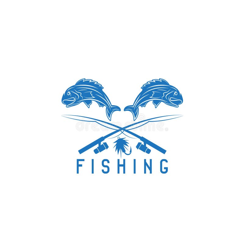 Vintage Fishing Vector Design Template with Abstract Stock Vector ...