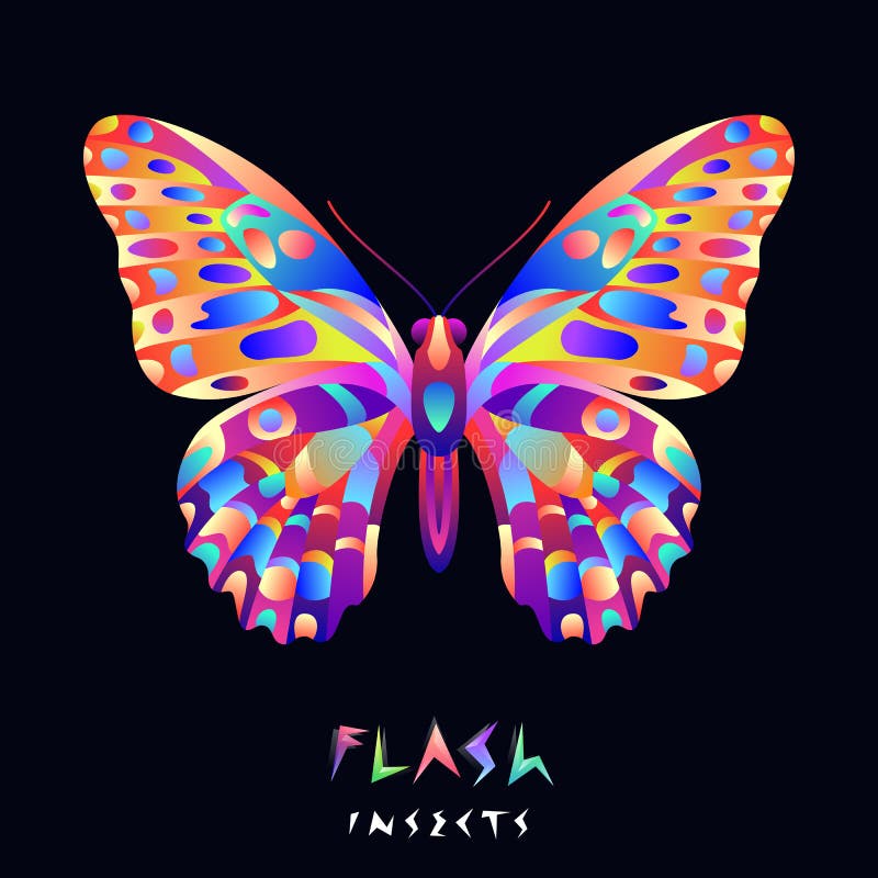 Flash Butterfly Illustration Stock Vector - Illustration of modern ...