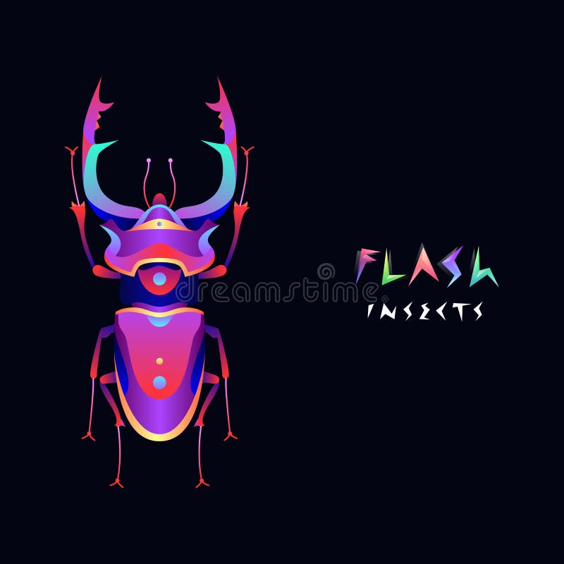 Flash beetle illustration stock vector. Illustration of concept - 234870238