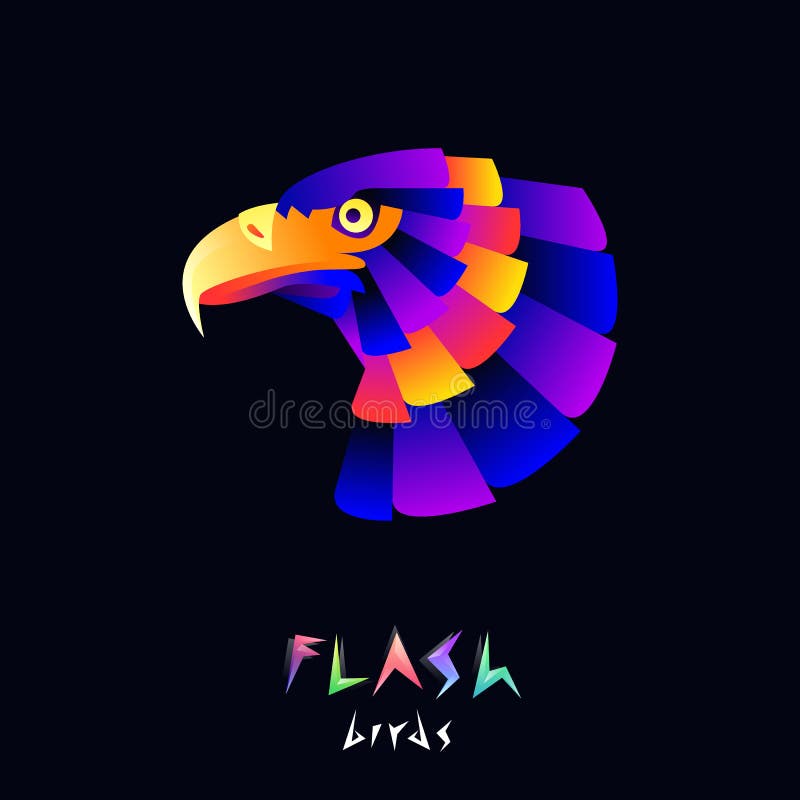 Flash eagle illustration stock vector. Illustration of gradient - 234867794