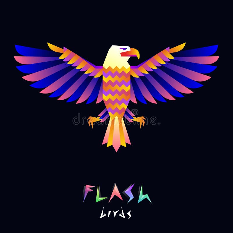 Flash eagle illustration stock vector. Illustration of concept - 234867464