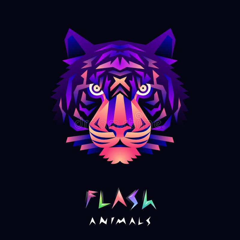 Flash tiger illustration stock vector. Illustration of logo - 234866175