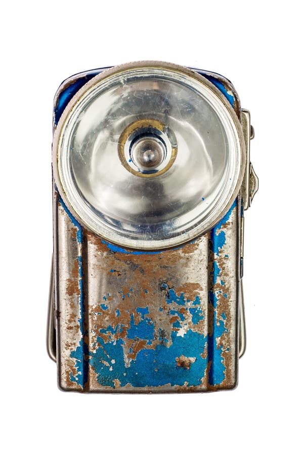 Old vintage flashlight stock image. Image of close, retro - 7397155