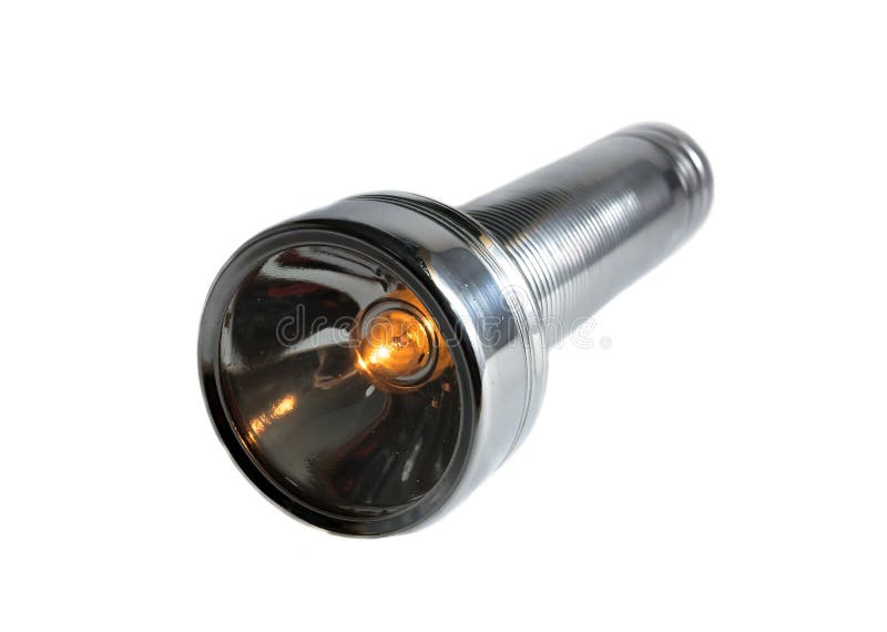 Old vintage flashlight stock image. Image of close, retro - 7397155