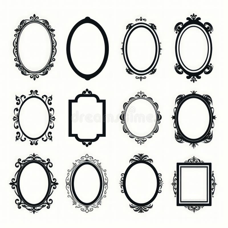 Vintage Flat Design Frame on a Background, Illustration Stock ...