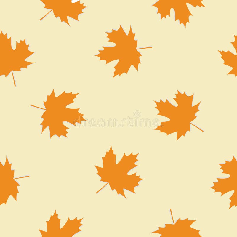 Vintage Floral Autumn Fall Seamless Pattern with Maple Leaves Stock ...