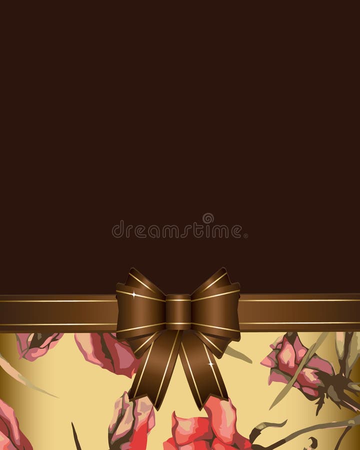 Vintage Floral Background with Bow Stock Vector - Illustration of ...