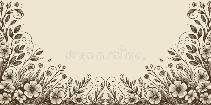 Vintage Floral Background with a Place for Your Text, Floral Backdrop ...