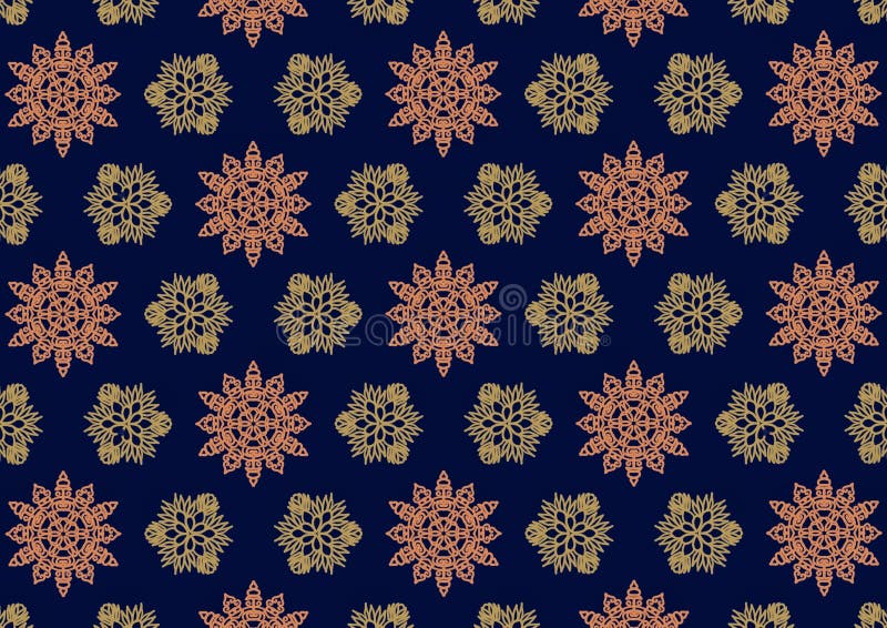 Vintage Floral Medallion Symmetry Retro Repeat Printing Pattern ...