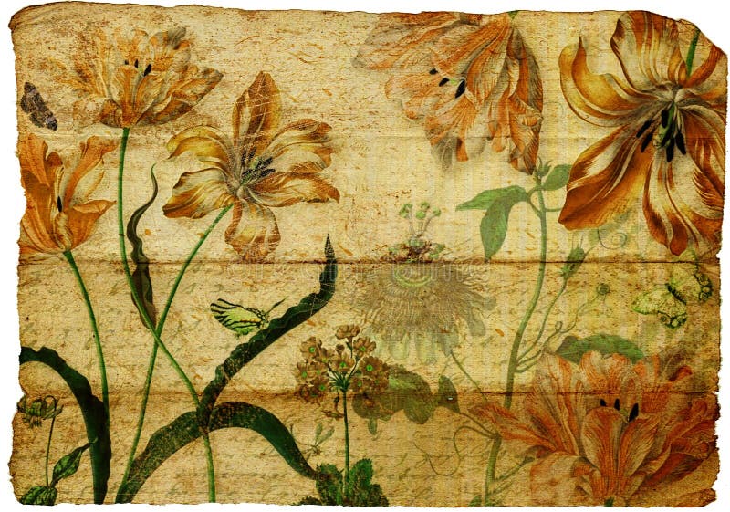 Art floral vintage paper stock photo. Image of leaf, nature - 12312454