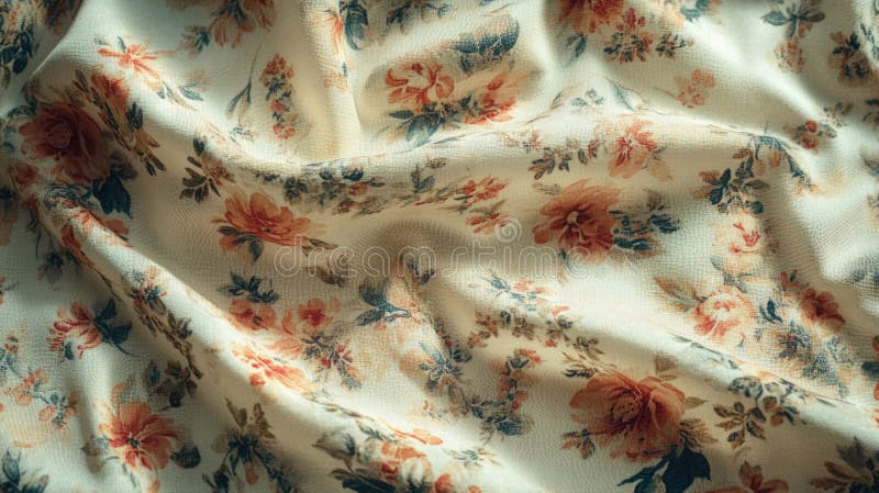 Vintage Floral Pattern Fabric Stock Photo - Image of pattern, generated ...