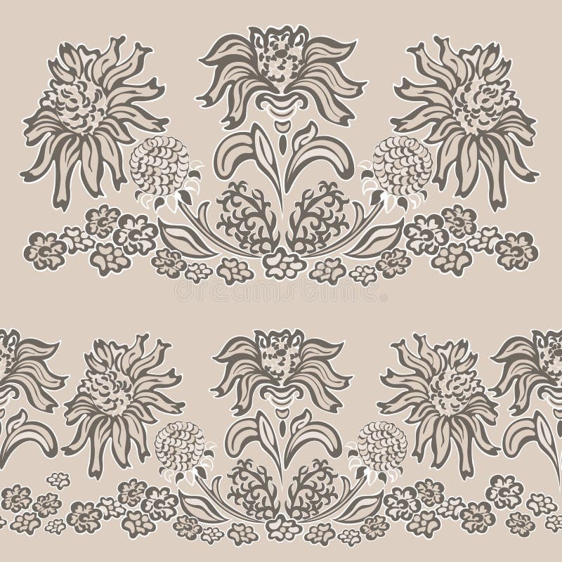 Vintage Floral Pattern Fancy Flower Stock Vector - Illustration of ...