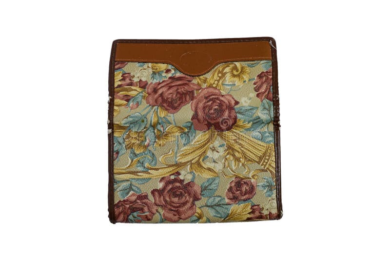 Vintage Floral Pattern Wallet Displaying Interior Details with ...
