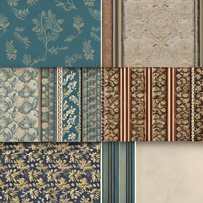8 Vintage Floral Patterns: a Charming and Nostalgic Background ...
